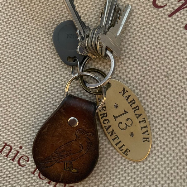 Custom Hand Stamped Hotel Room Key Tags - 3" X 1.5" Brass Oval Key ...