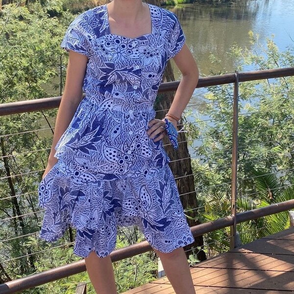 Jade, White and Blue Crotchet Rug - Etsy