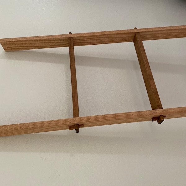 Modern Floating Wall Shelf, Java-stained Cherry & Maple Shelving Unit ...