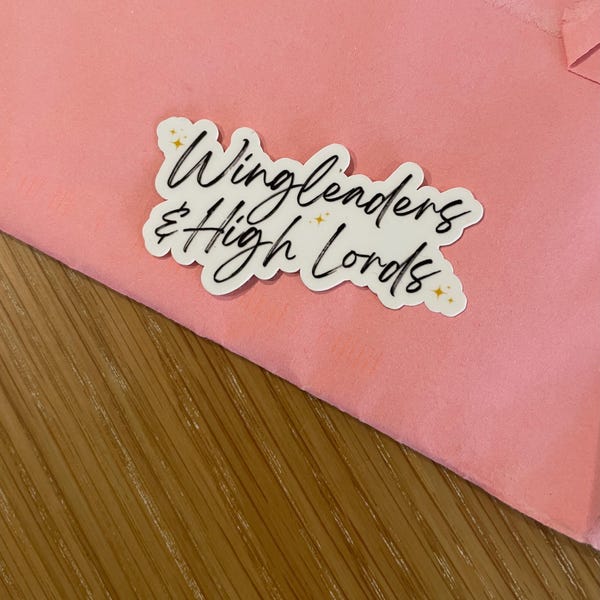 Wingleaders & High Lords Sticker, Bookish Sticker, Fourth Wing, Iron ...