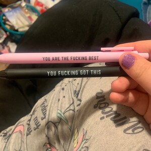 Sweary Offensive Pens, Funny Stationary, Planner Accessories, Pens for ...