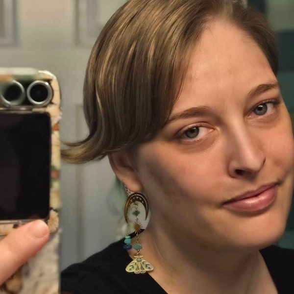 Luna Raven Ear Cuff With Purple Quartz Crystal, Bird Skull Ear Cuff ...