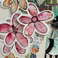Collage Paper Doll Sticker Set 2 Mixed Media Paper Dolls Stickers ...