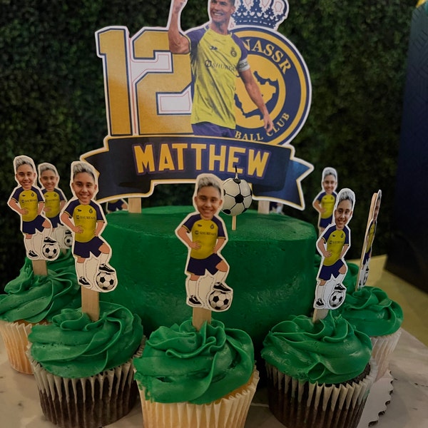 Digital Ronaldo Cake Topper Al Nassr Cake Topper Personalización Cake