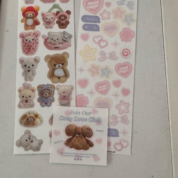 Cuteness Overload Sticker Sheet - Korean Stationery, Cute Kpop ...