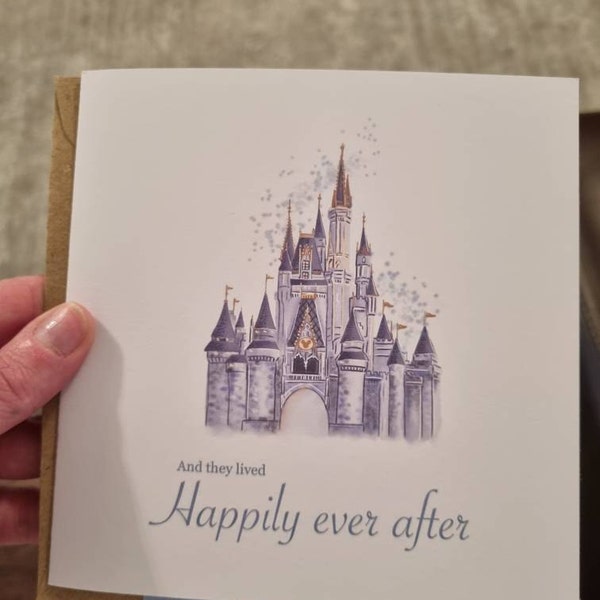 Disney Castle Card - Greeting Card - Happy Anniversary - Disney ...