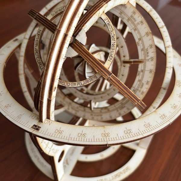 Wooden Armillary Sphere Kit - Etsy