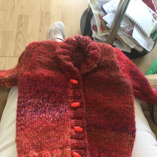 Easy Beginner Garter Stitch Toy Teddy Bear 35cm Tall Chunky 12 Ply Wool ...