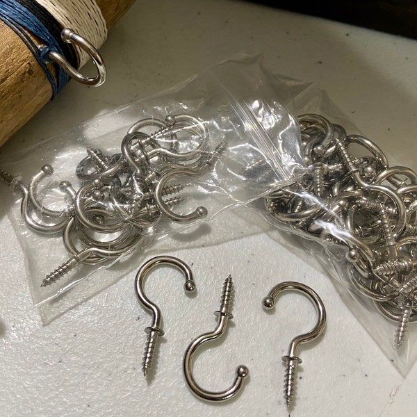 Stainless Steel Cup Hooks - 7/8" - Ball Tip- High Quality Rust ...