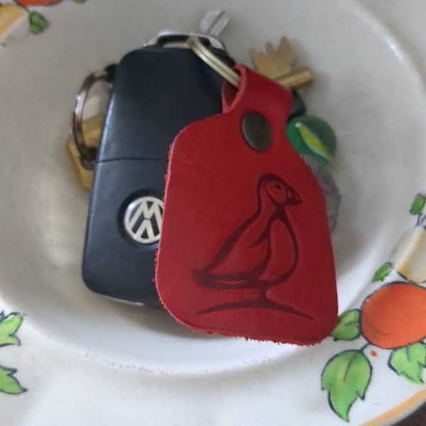 Handmade Leather Highland Stag Key Chain: Scottish Souvenir - Etsy