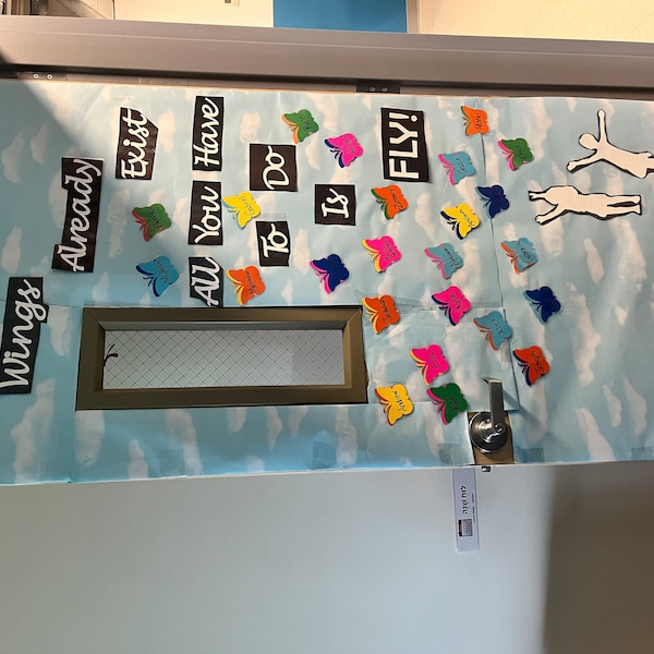 Teachers School Classroom Door Decoration Cutouts DIY Kit "your Wings ...