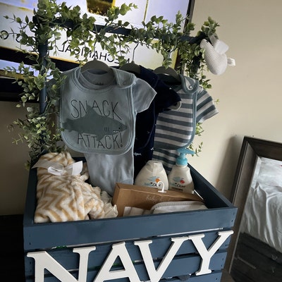 Assembled Baby Shower Gift Custom Baby Closet Wooden Gift Crate Baby ...