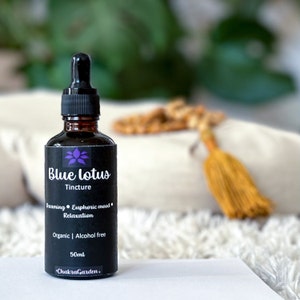BLUE LOTUS Tincture Organic Alcohol Free Lucid Dreaming, Deep Sleep, Relaxation Strong Potency ...