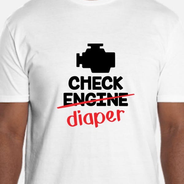 Check Engine/diaper, Check Diaper SVG, New Baby Design, Car Lover Baby ...