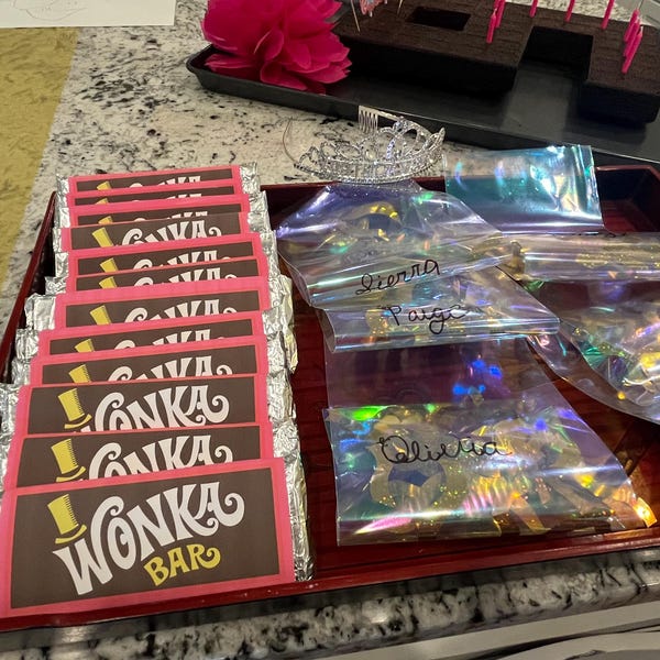 Wonka Chocolate Bar Label Digital PDF for Hershey's 1.55oz DIY Wrapper ...