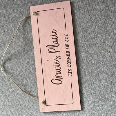 FULLY Personalised Miniature Wooden Signs, Any Text Custom Made Signs ...