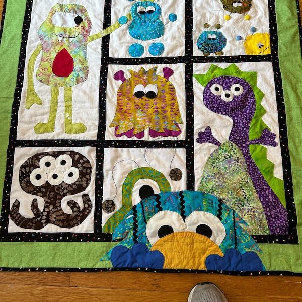 Morgan's Monster Madness Quilt Pattern - PDF Pattern - Digital Download ...