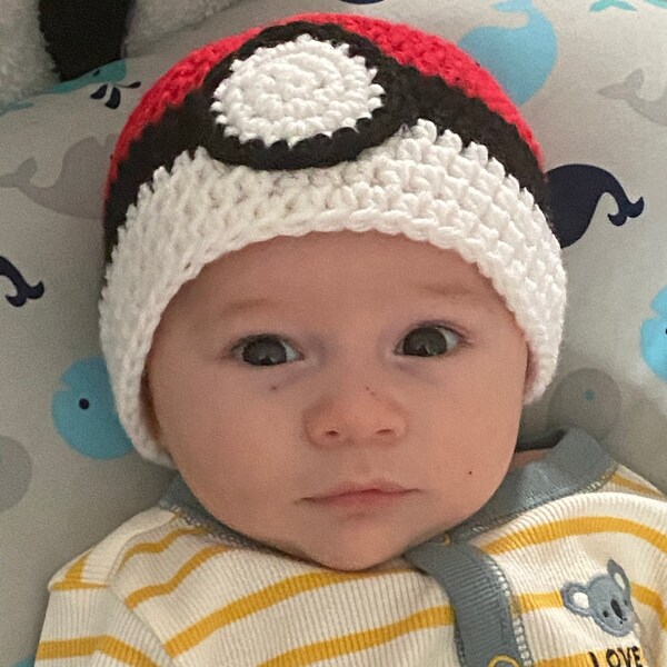 Pokemon Poke'ball Hat/ Beanie/ ALL SIZES/ Ships Everywhere/sizes in ...