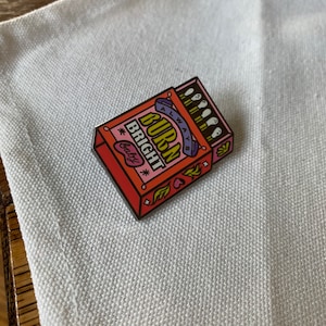 RED Match Enamel Pin Set Matchbox Pin Matchstick Enamel Pin Galentines ...