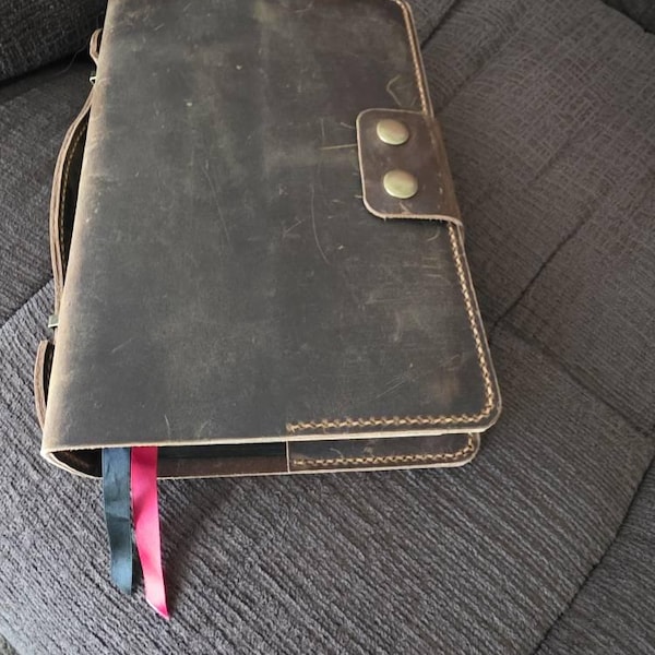 Personalized Vintage Leather Sheet Music Organizer Binder Cover , Full ...