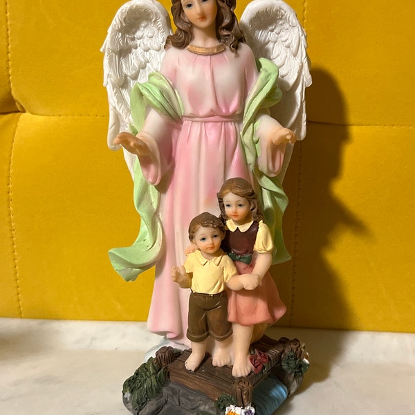 Guardian Angel Statue Angel De La Guarda Catholic Kids Angel - Etsy