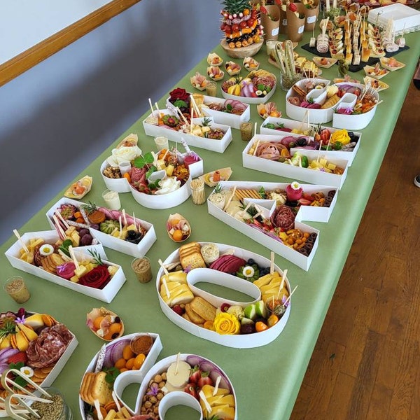 Fillable Letter/ Number Boxes With Lid 28cm/11 Charcuterie Fruit Tray ...