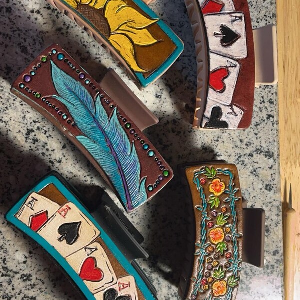 Sunflower Tooled Bit Guards - Etsy