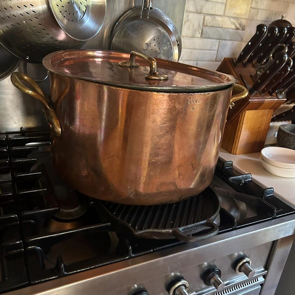 Vintage French Copper Cookware. Copper Pot With Lid. French Cooking Pot ...