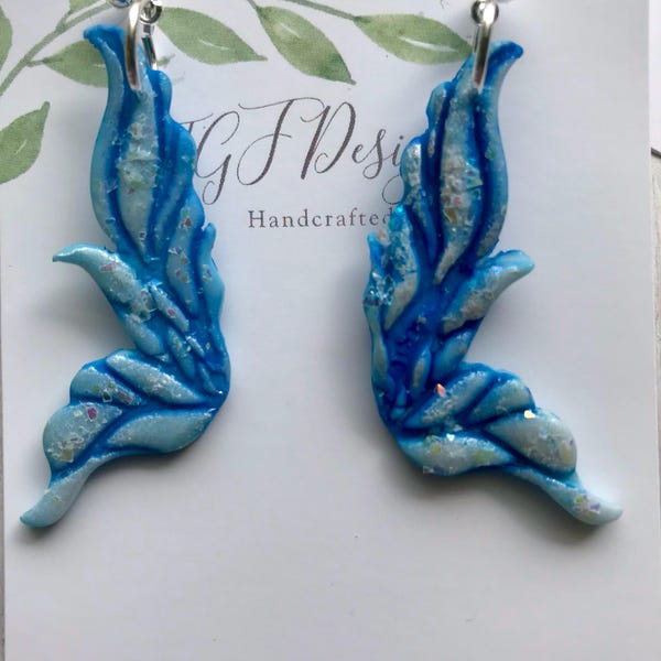 2-piece Magical Fairy Fae Wing Mirrored Set - Embossed Sharp Clay ...