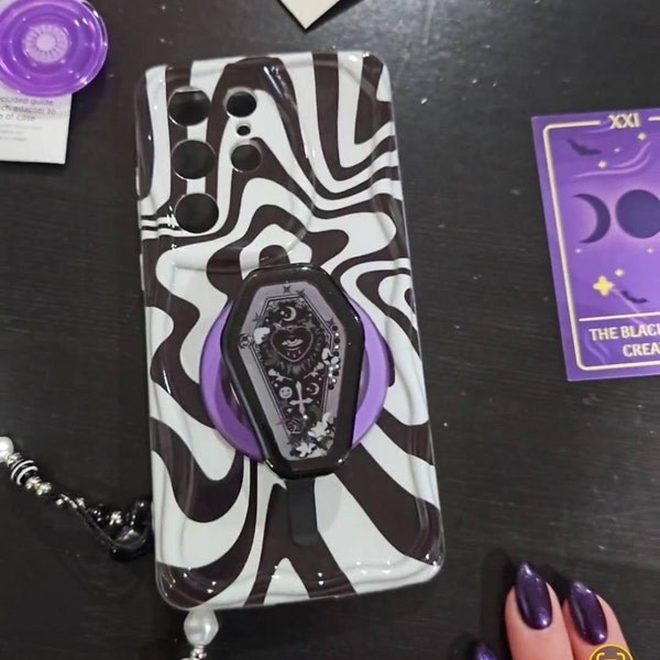 Glow in the Dark Coffin Shaker Popsocket, Spooky Phone Grip - Etsy