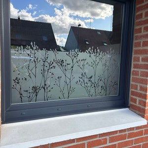 Self-adhesive Window Film With Punched Out Nature Motif grasses ...