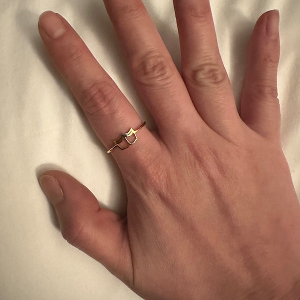 Book Ring, Minimalist Open Book Ring, Book Lover Gift, Bookworm Gift ...