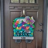 Hello Spring Door Hanger, Flower Truck Sign, Spring Wreath, Spring ...