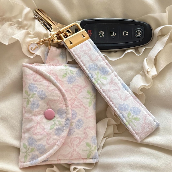 Colorful Keychain Wallet for Essentials, Keyring Wallet, Cotton ...