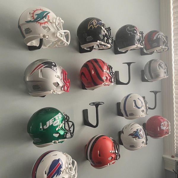 Mini Football Helmet Wall Hanger Mount - Etsy