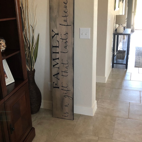 Family is a Gift That Lasts Forever Sign / Huge Family Sign / Farmhouse ...