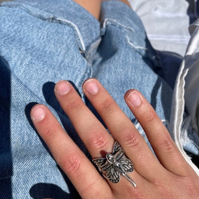 Silver Handshake Ring, Friendship Jewelry, Holding Ring, Bestfriend ...