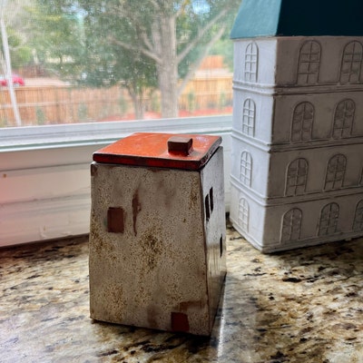 Ceramic Spice Containers Cruet Set House-shaped Spice Jars Seasoning ...