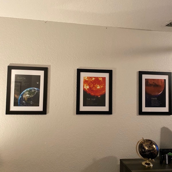 Sun Printable, Solar System Poster, Planet Facts Wall Design, Space ...