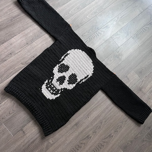 Crochet Skull Cardigan Pattern Crochet Sweater Pattern TOO - Etsy