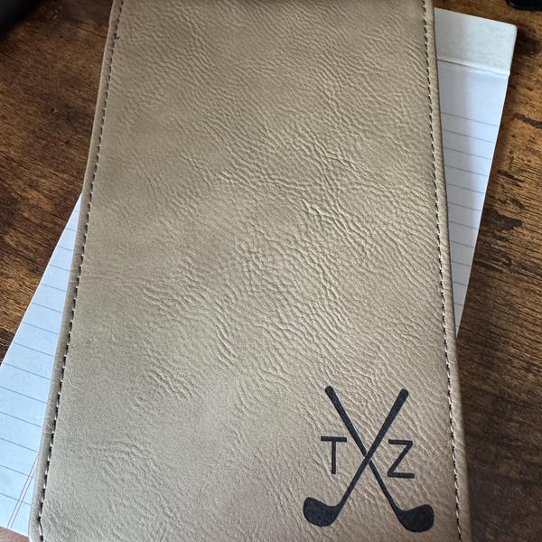 Golf Scorecard & Yardage Book Holder, Personalized Golf Gift, Mens ...