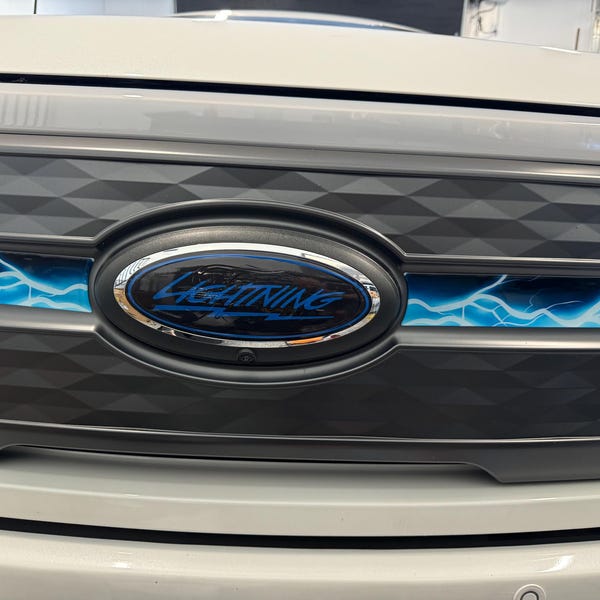 Ford Logo Overlay Emblem Decals. Black and Red. Rear Tail Gate Decal ...