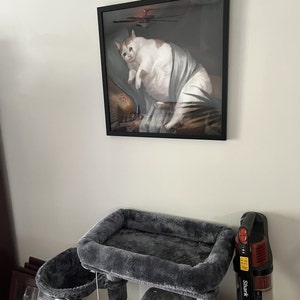 Fat Cat Crying Poster, Funny Chonk Painting Meme Wall Art, Ugly ...