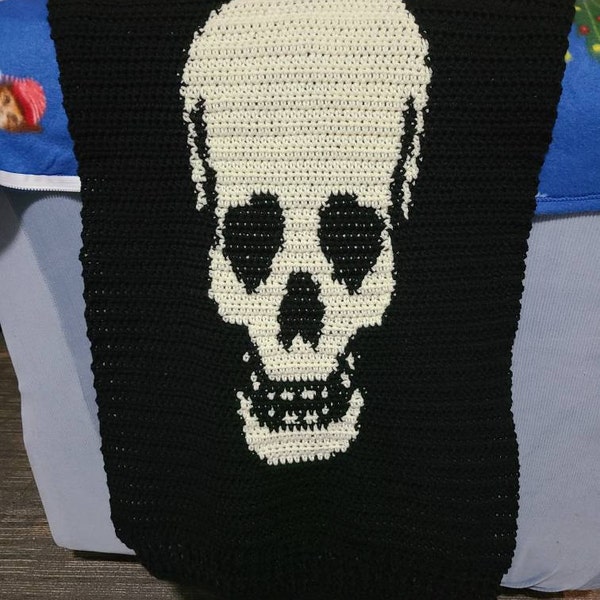 Crochet Skull Cardigan Pattern Crochet Sweater Pattern - Etsy