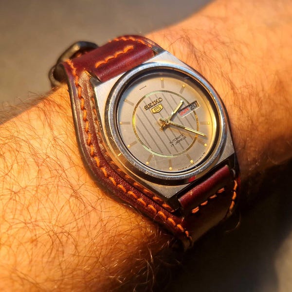 Custom Leather Watch Band, Leather Watch Strap, Genuine Leather Strap ...