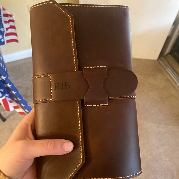 3 Pocket Full Grain Leather Cigar Wallet With Leather Strap Closure - Etsy