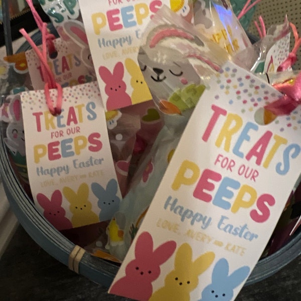 Peeps Gift Tag - Editable - Printable - Easter Gift Tag - Etsy