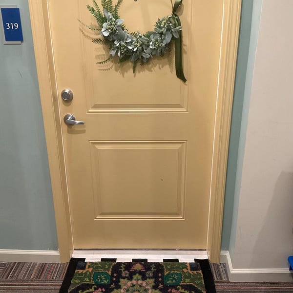 Modern Year-round Lambs Ear and Fern Wreath | Greenery Everday Front ...