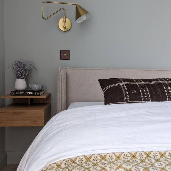 Walnut Wall Cover Decor, Electrical Meter Cover Shelf, Wall Art Natural ...