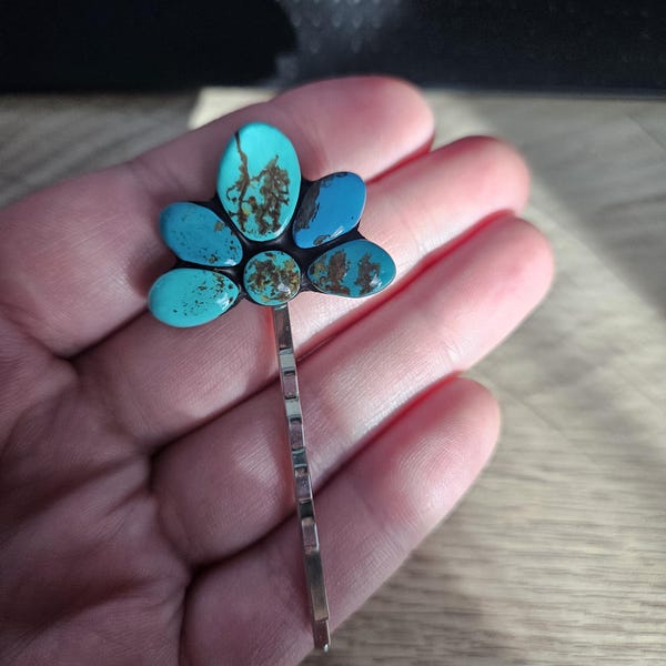 4 Piece Bridal Turquoise Bobby Pin, Bride Turquoise Hair Clip, Western ...